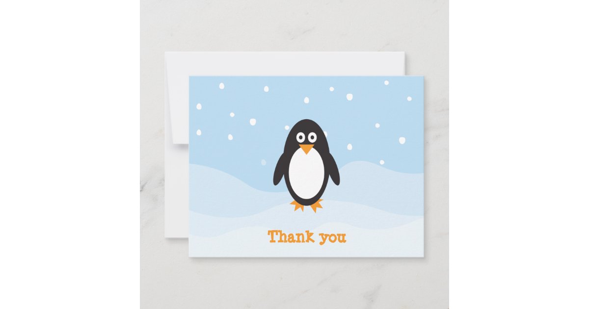 Penguin Thank You Note Card | Zazzle
