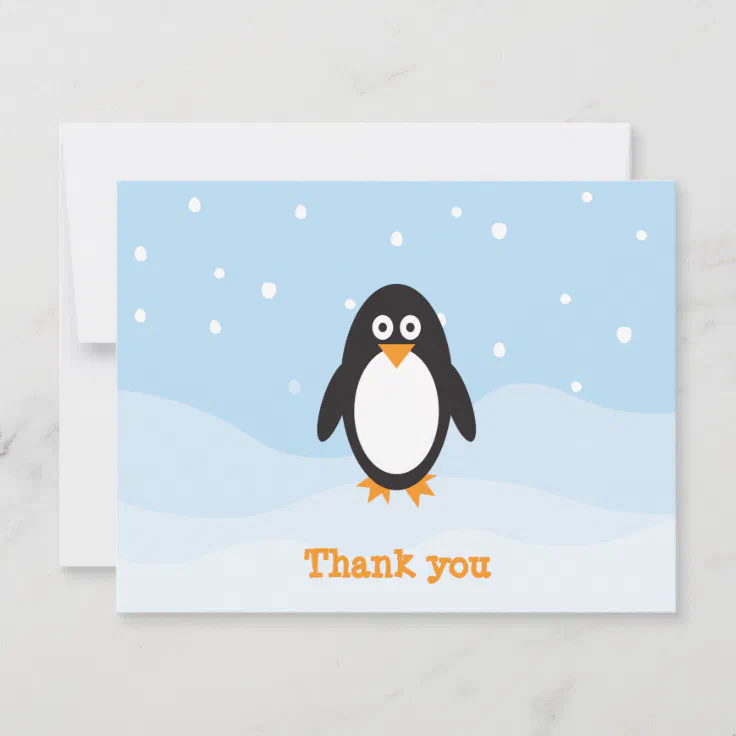 Penguin Thank You Note Card | Zazzle