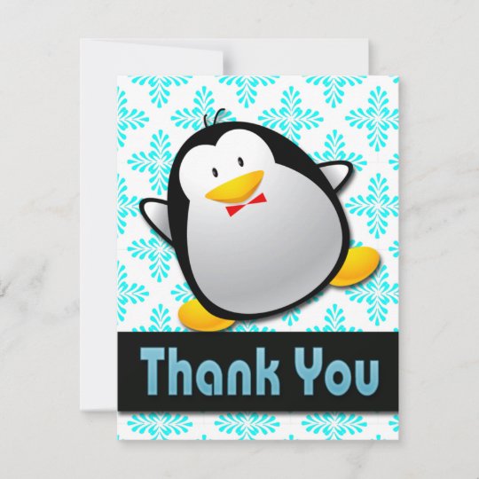 PENGUIN THANK YOU NOTE CARDS | Zazzle.com