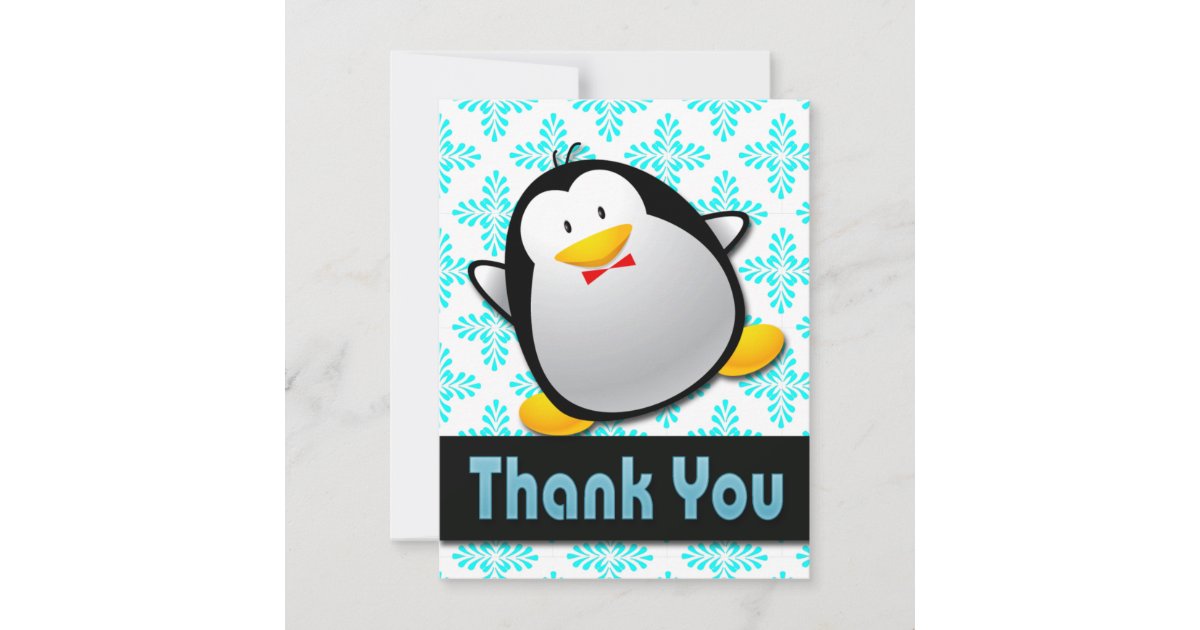 PENGUIN THANK YOU NOTE CARDS | Zazzle