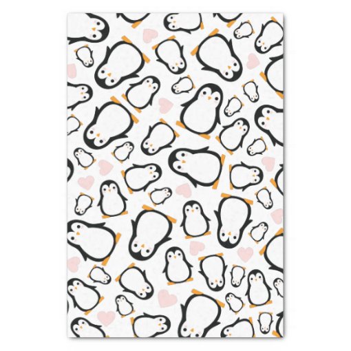 Penguin Theme Baby Shower Cute Tissue Paper | Zazzle