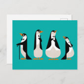 Penguin Waiters Postcard | Zazzle