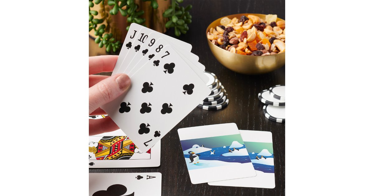 Penguins And Ice Playing Cards | Zazzle