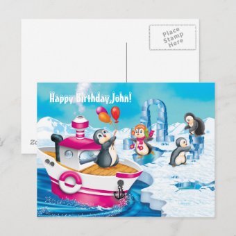 penguins in Antarctica Postcard | Zazzle
