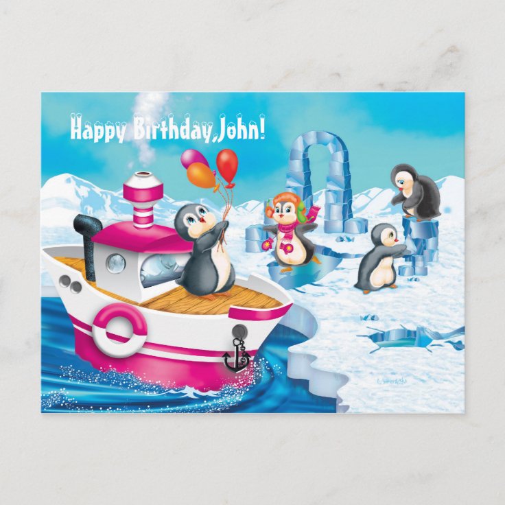 penguins in Antarctica Postcard | Zazzle