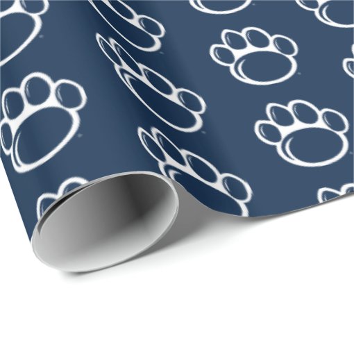 Penn State Nittany Lion Paw Wrapping Paper | Zazzle