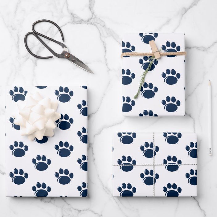 Penn State Nittany Lion Paw Wrapping Paper Sheets | Zazzle.com