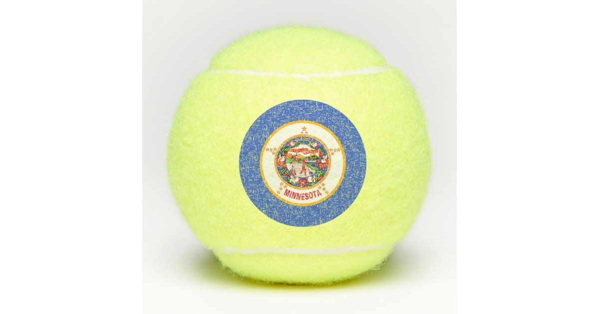 Penn tennis ball with flag of Minnesota, USA | Zazzle