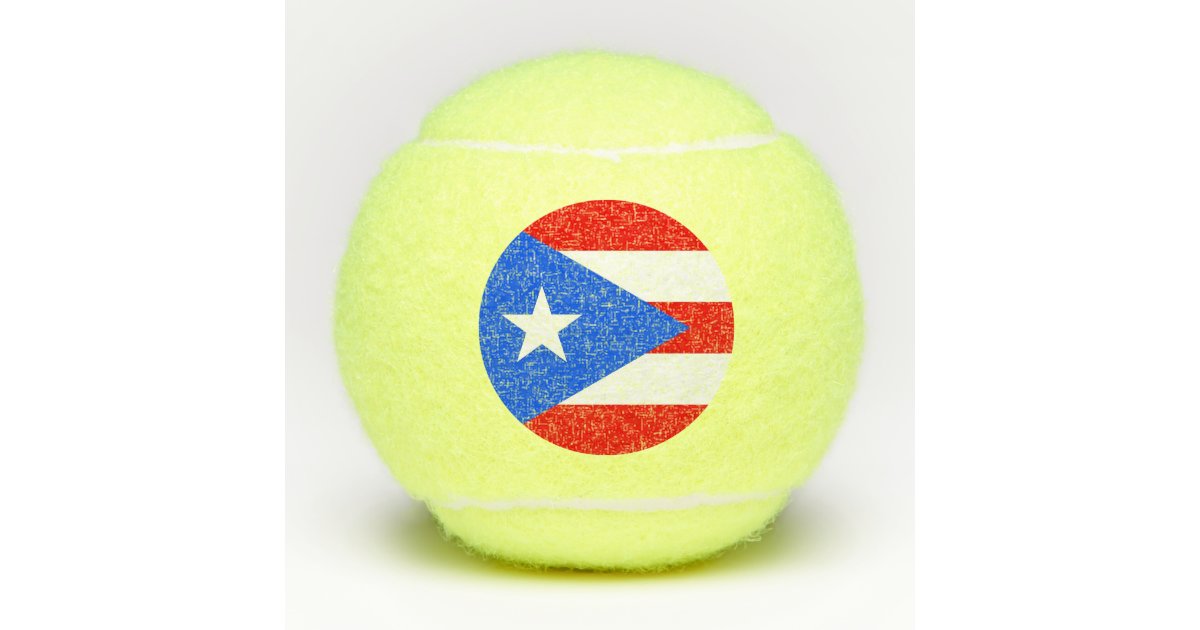 Penn tennis ball with flag of Puerto Rico, USA | Zazzle