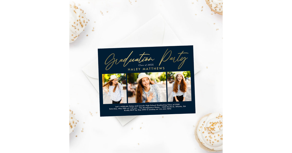 Penned Party Graduation Party Invitation | Zazzle