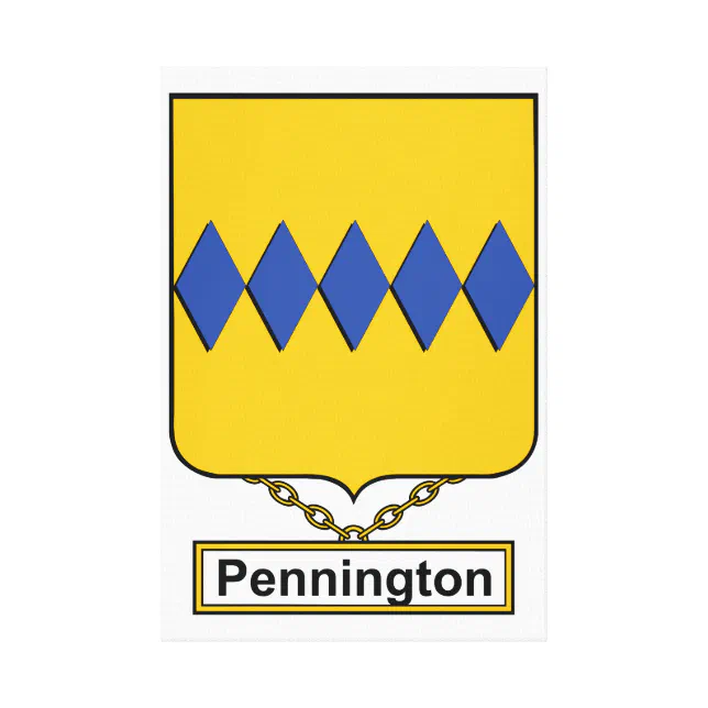 Pennington Family Crest Canvas Print | Zazzle