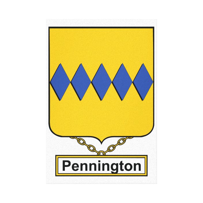 Pennington Family Crest Canvas Print | Zazzle.com