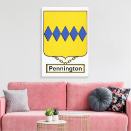 Pennington Family Crest Canvas Print | Zazzle