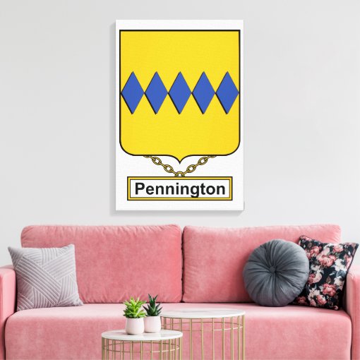 Pennington Family Crest Canvas Print | Zazzle