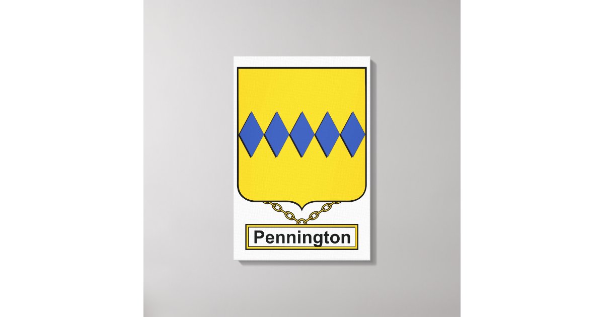 Pennington Family Crest Canvas Print | Zazzle