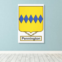 Pennington Family Crest Canvas Print | Zazzle
