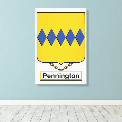 Pennington Family Crest Canvas Print | Zazzle