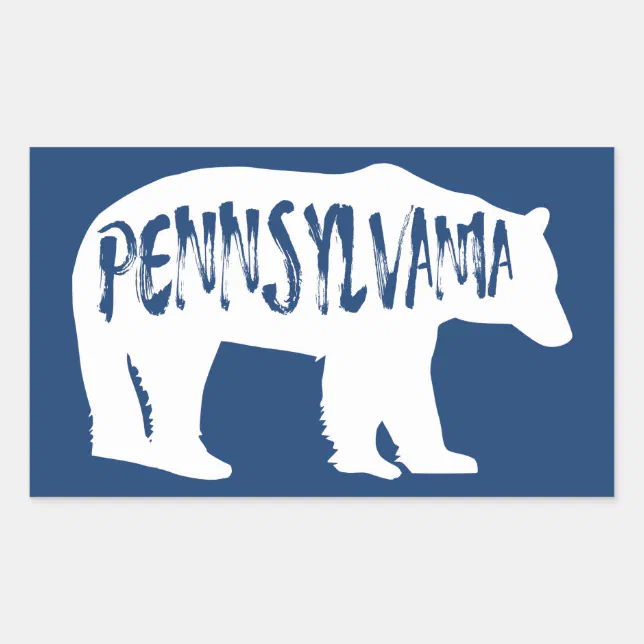 Pennsylvania Bear Rectangular Sticker | Zazzle