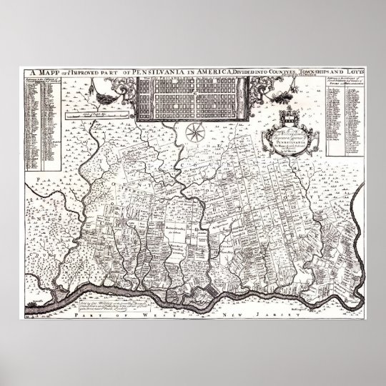 Pennsylvania Colony 1687 Poster | Zazzle.com