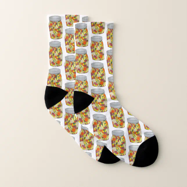 Pennsylvania Dutch Amish Food Canned Chow Chow Socks | Zazzle
