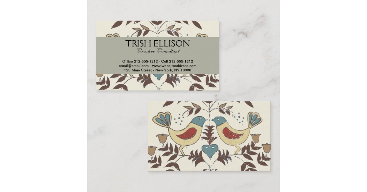 Pennsylvania Dutch Amish Hex Sign Bird Americana Business Card | Zazzle