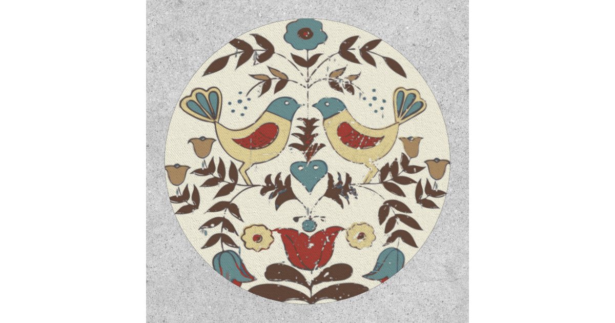 Pennsylvania Dutch Amish Hex Sign Bird Americana Patch | Zazzle