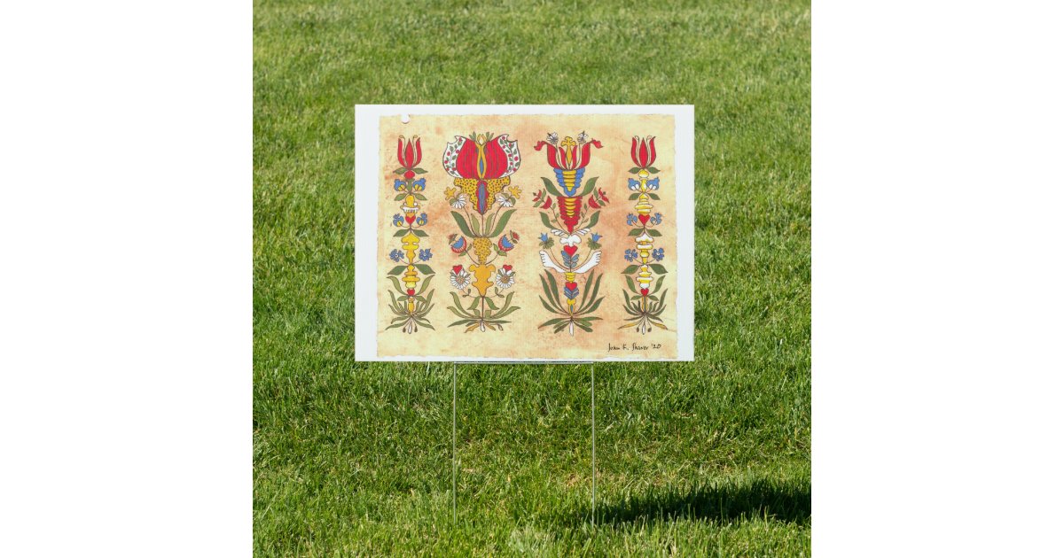 Pennsylvania Dutch Flowers Yard Sign | Zazzle