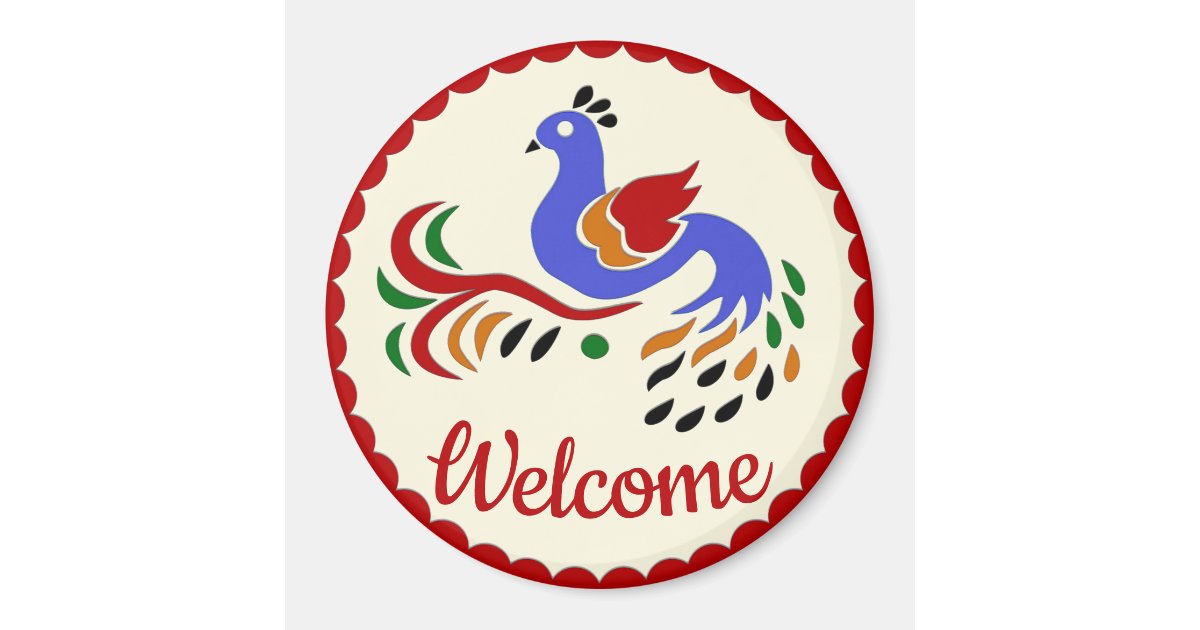 Pennsylvania Dutch Hex Sign , add text Magnet | Zazzle
