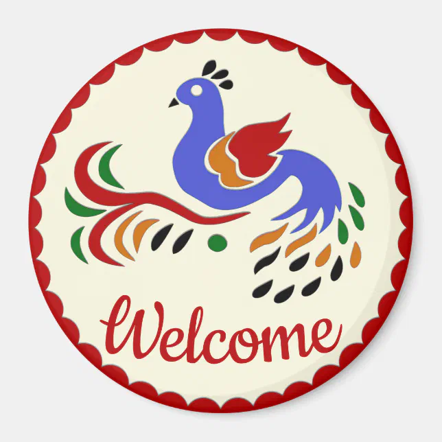 Pennsylvania Dutch Hex Sign , add text Magnet | Zazzle