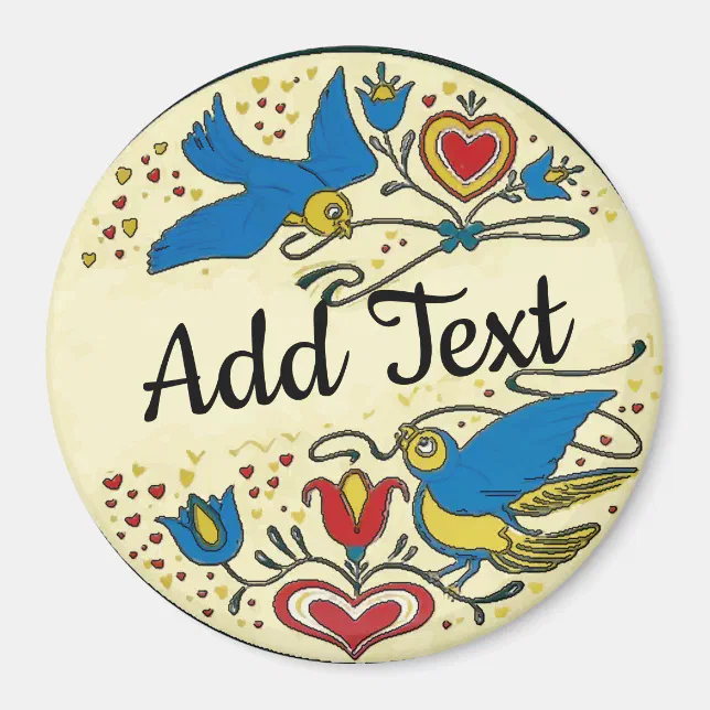 Pennsylvania Dutch Hex Sign , add text Magnet | Zazzle