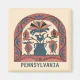 Pennsylvania Dutch Hex Sign, edit text Magnet | Zazzle