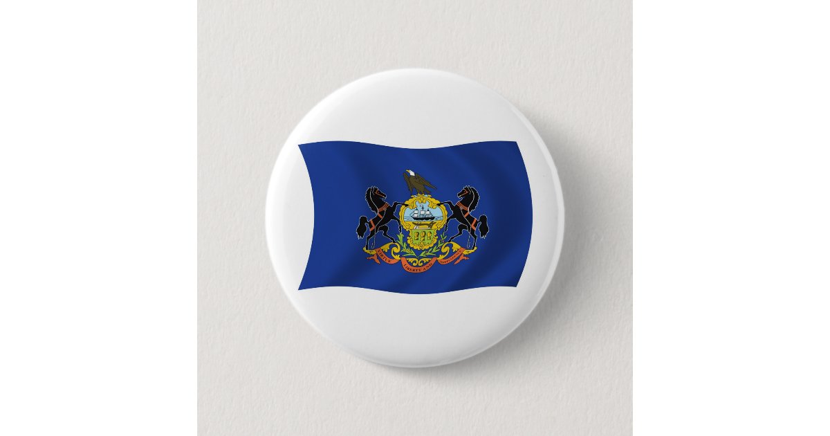 Pennsylvania Flag Button | Zazzle