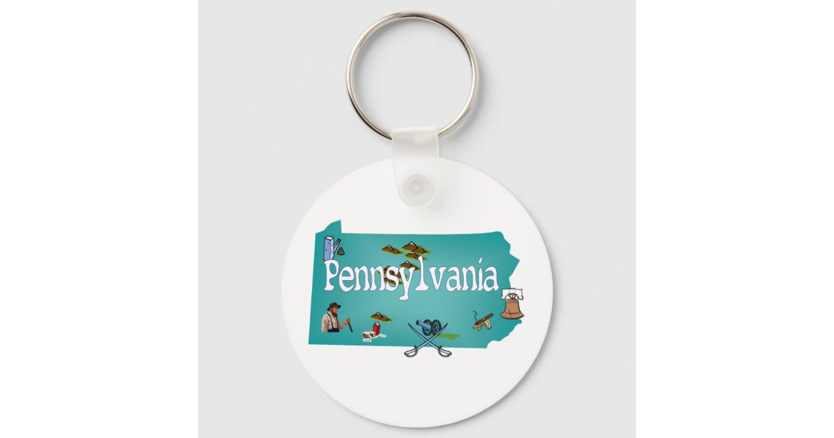 Pennsylvania Keychain | Zazzle