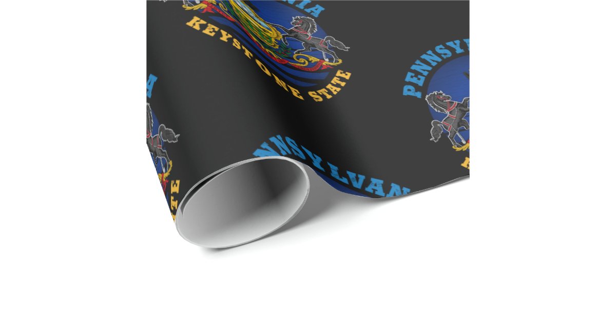 PENNSYLVANIA KEYSTONE STATE FLAG WRAPPING PAPER | Zazzle