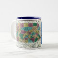 Pennsylvania Map and State Flag Two-Tone Coffee Mug | Zazzle