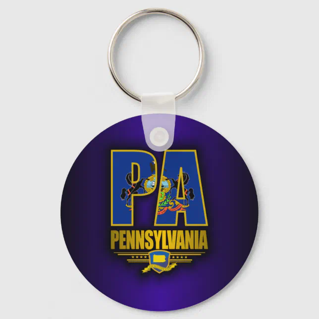 Pennsylvania (PA) Keychain | Zazzle