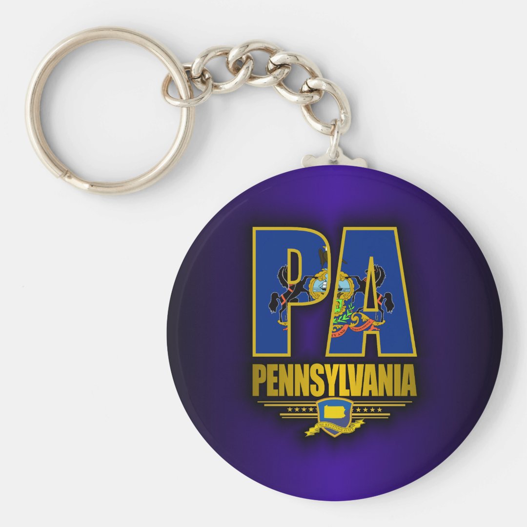 Pennsylvania (PA) Keychain | Zazzle