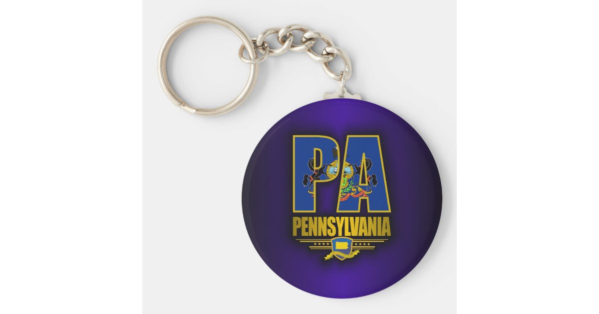Pennsylvania (PA) Keychain | Zazzle.com