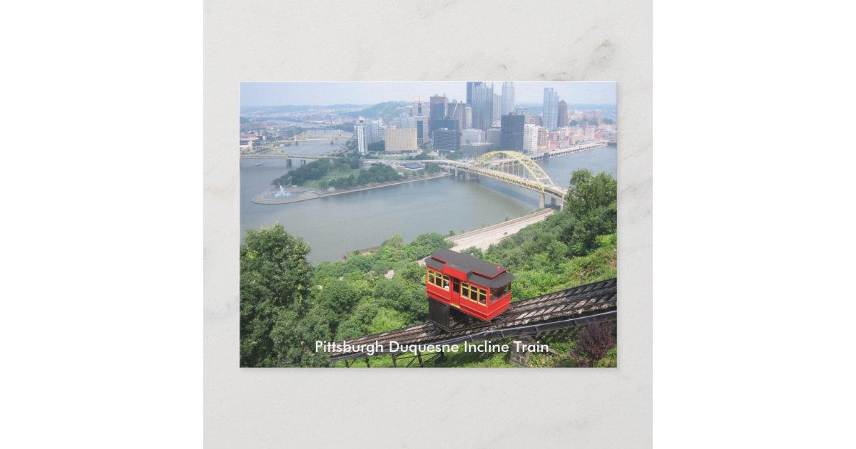 Pennsylvania Pittsburgh Duquesne Incline Train Postcard | Zazzle