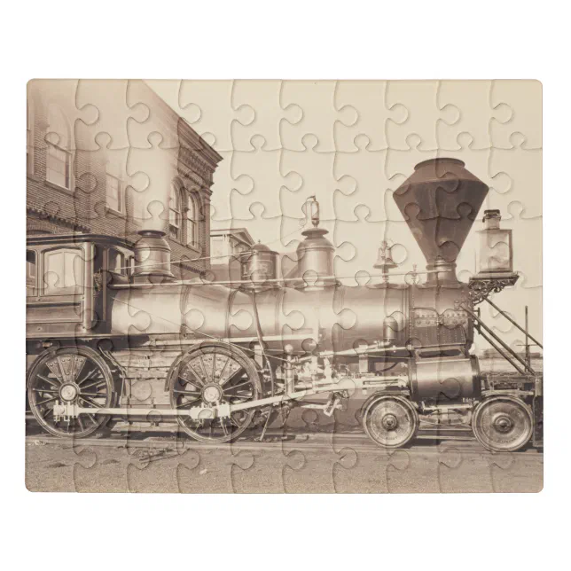 Pennsylvania Railroad Locomotive Train Sepia Jigsaw Puzzle | Zazzle