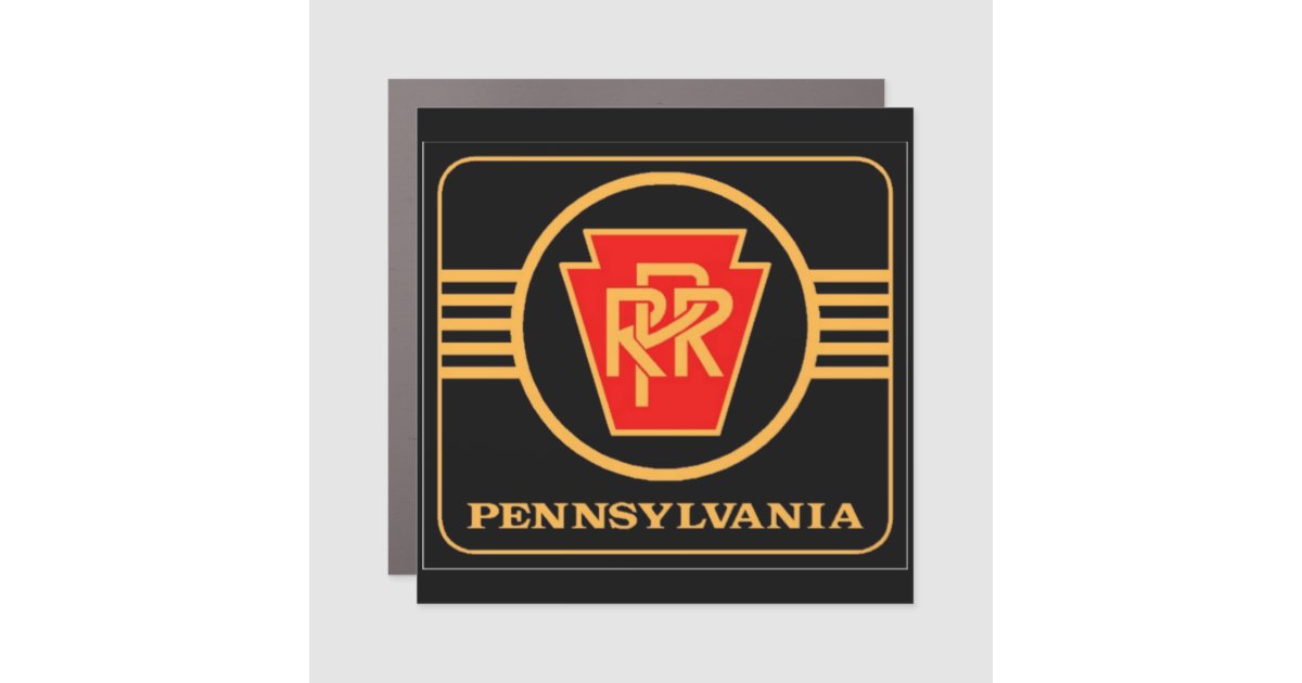 Pennsylvania Railroad Logo, Black & Gold Car Magnet | Zazzle