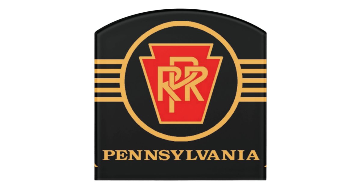 Pennsylvania Railroad Logo, Black & Gold Door Sign | Zazzle