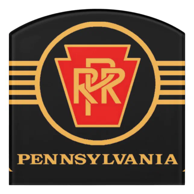 Pennsylvania Railroad Logo, Black & Gold Door Sign | Zazzle