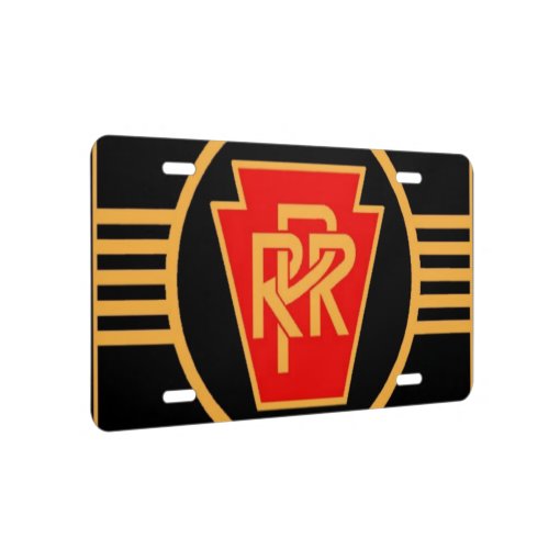 Pennsylvania Railroad Logo, Black & Gold License Plate | Zazzle