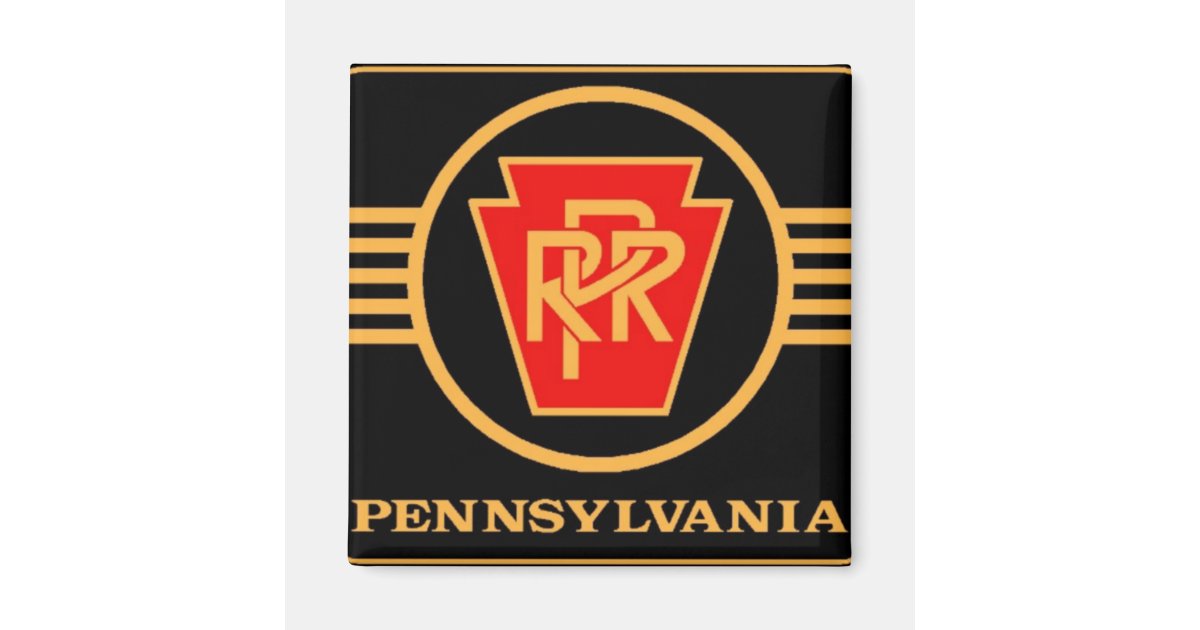 Pennsylvania Railroad Logo, Black & Gold Magnet | Zazzle