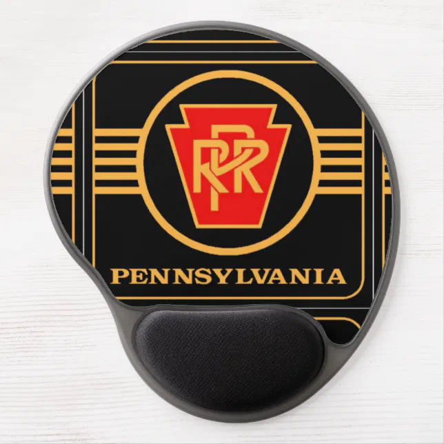 Pennsylvania Railroad Logo, Black & Gold Mousepad. Gel Mouse Pad | Zazzle