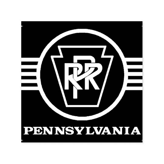 Pennsylvania Railroad Logo,Black & White Ink Stamp | Zazzle.com
