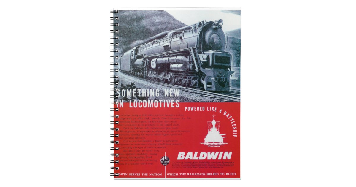 Pennsylvania Railroad S-2 Steam Turbine Notebook | Zazzle
