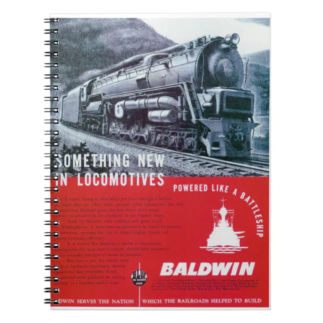Pennsylvania Railroad S-2 Steam Turbine Notebook | Zazzle