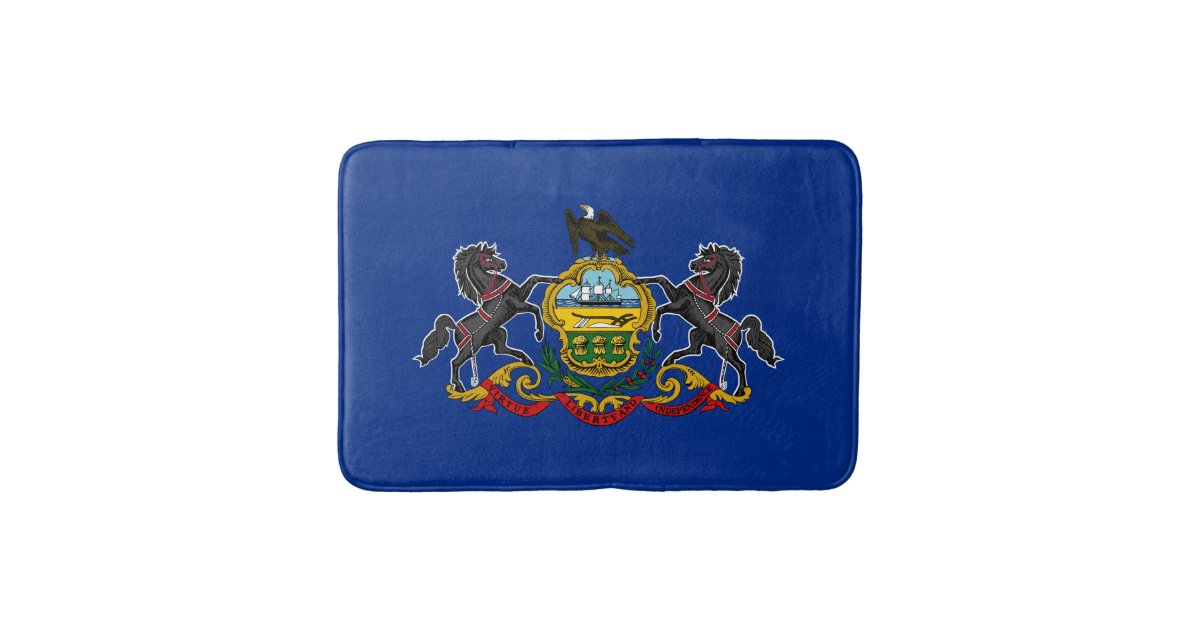 Pennsylvania State Flag Bath Mat | Zazzle